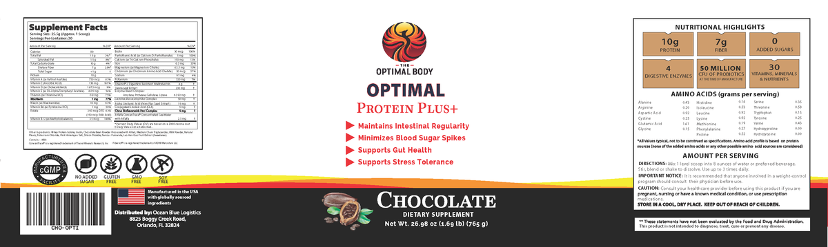 Protein Plus+ (Chocolate) – myoptimalbody